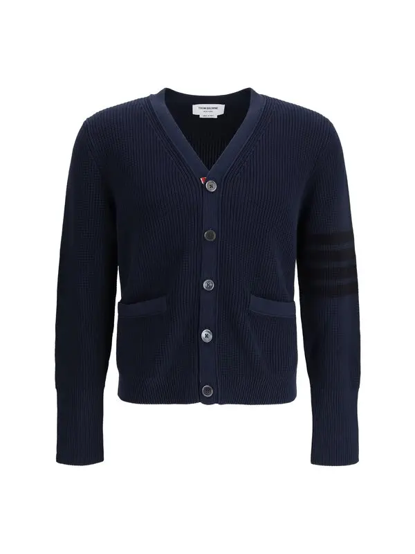 Thom Browne V-neck Cardigan - Blue