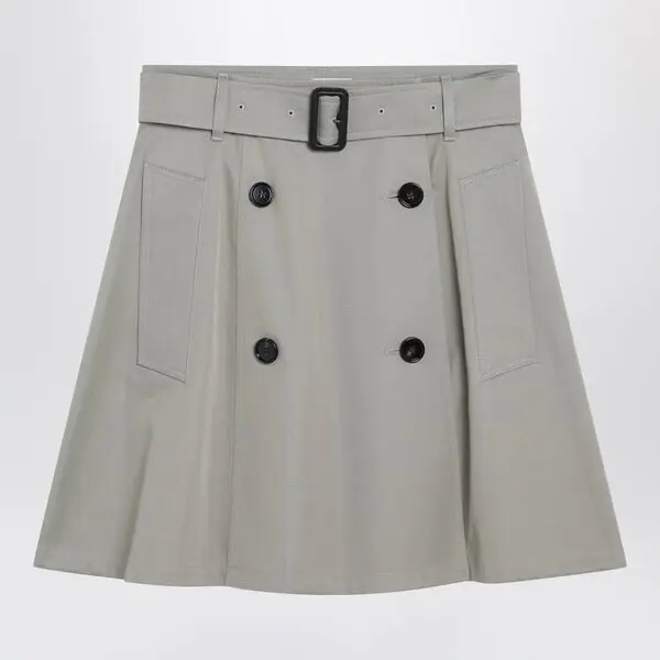 Burberry Trench Mini Skirt In Gabardine - Cream