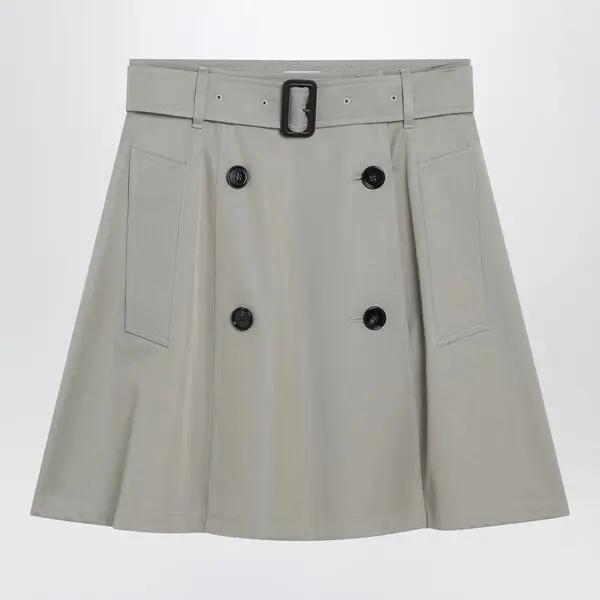 Burberry Gabardine Trench Mini Skirt - Cream