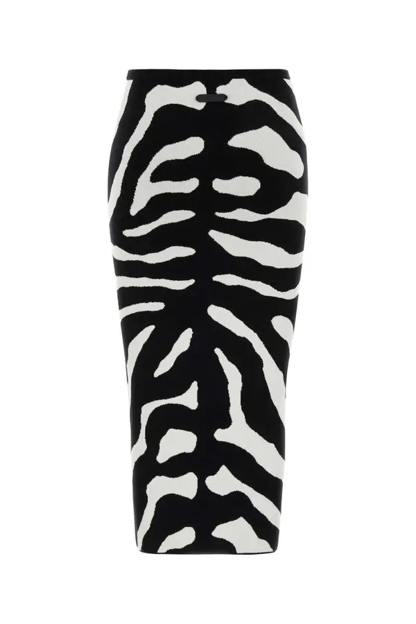 Moschino Embroidered Viscose Blend Skirt