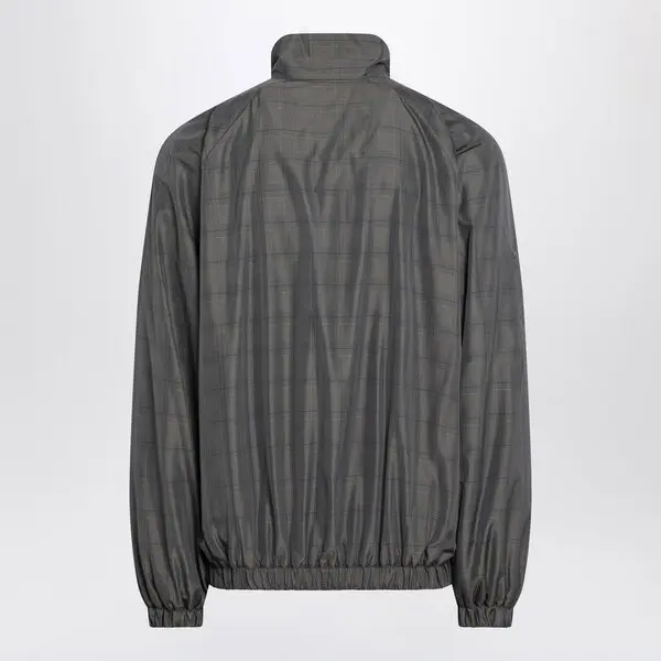 Balenciaga Grey/blue Nylon Zip-up Jacket