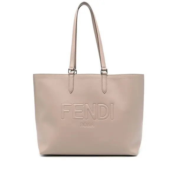 Fendi Neutrals Tote Bags - Cream