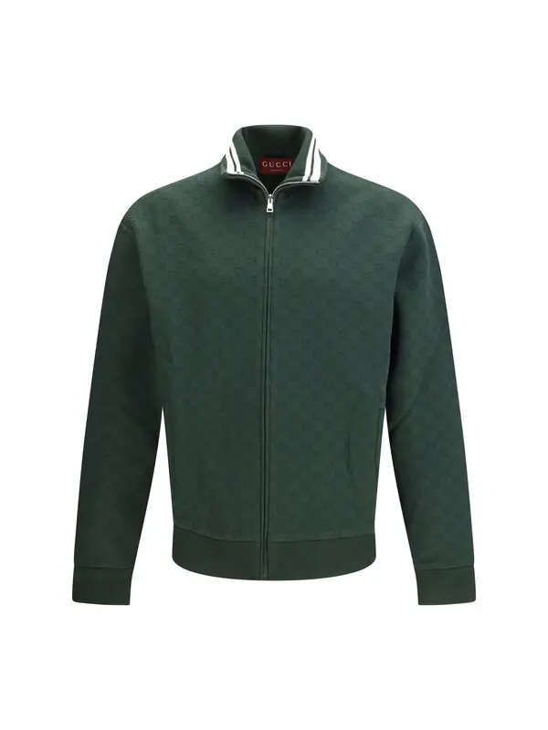 Gucci Gg Technical Jersey Zip Jacket - Green