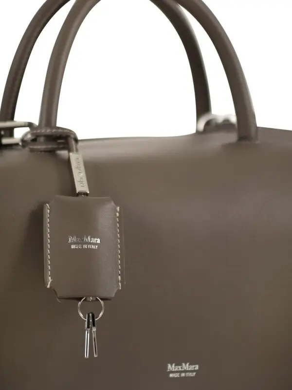 Max Mara Holdallm Medium Satchel In Natural Leather