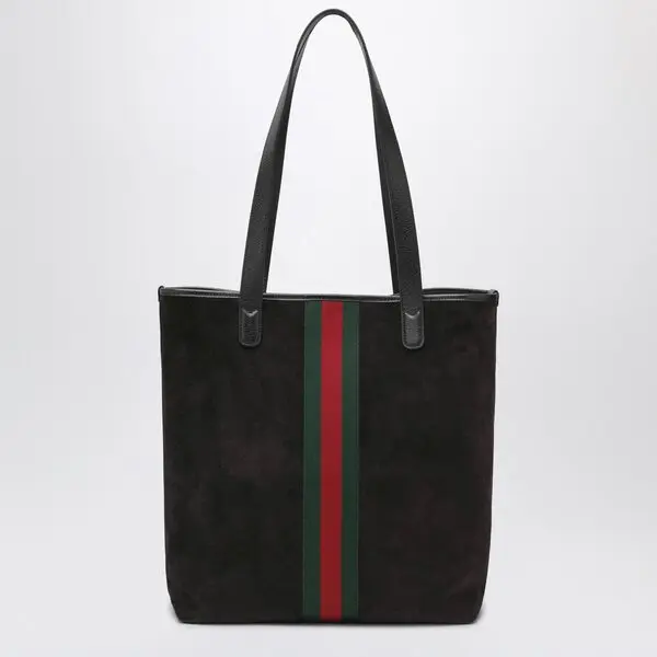 Gucci Medium Ophidia Shopping Bag In Suede - Brown