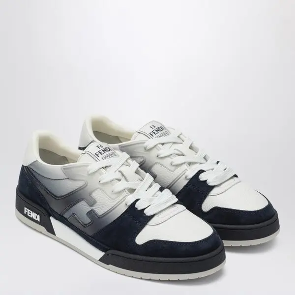 Fendi Leather Suede Low Top Sneakers