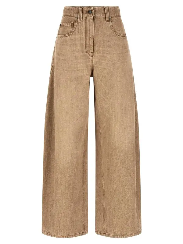 Brunello Cucinelli Wide Leg Denim Jeans