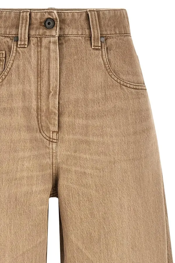Brunello Cucinelli Wide Leg Denim Jeans