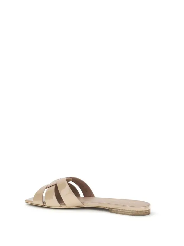 Saint Laurent Patent Leather Tribute Sandals - Pink