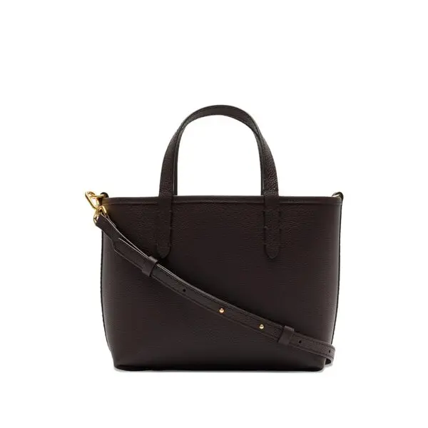 Burberry Reversible Calf Leather Mini Tote Bag - Brown