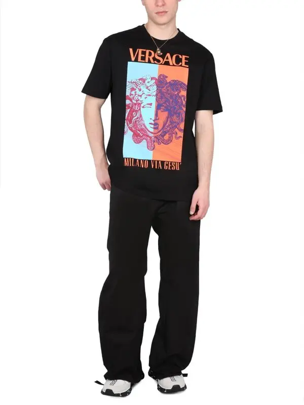 Versace Drawstring Pants - Black