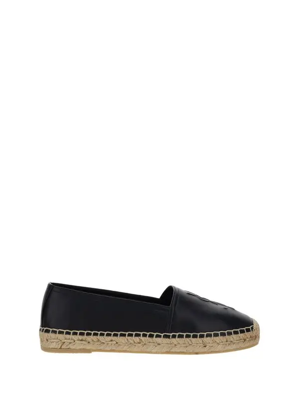 Saint Laurent Lambskin Espadrilles - Black