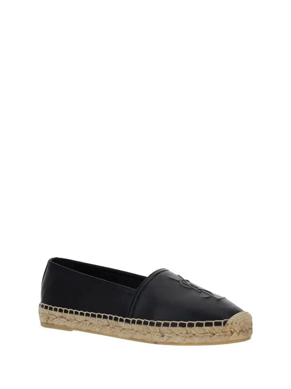 Saint Laurent Lambskin Espadrilles - Black