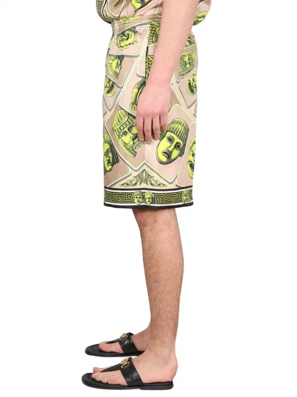 Versace The Masks Bermuda Shorts - Green
