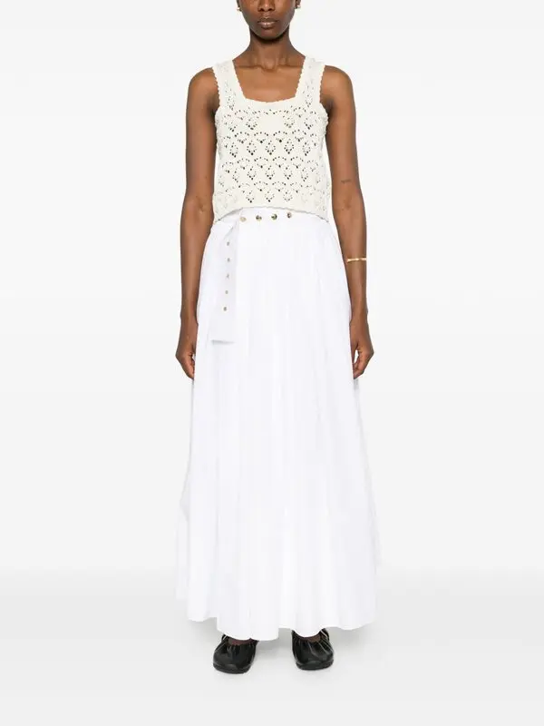 Celine Pointelle Cotton Tank Top - Multicolor