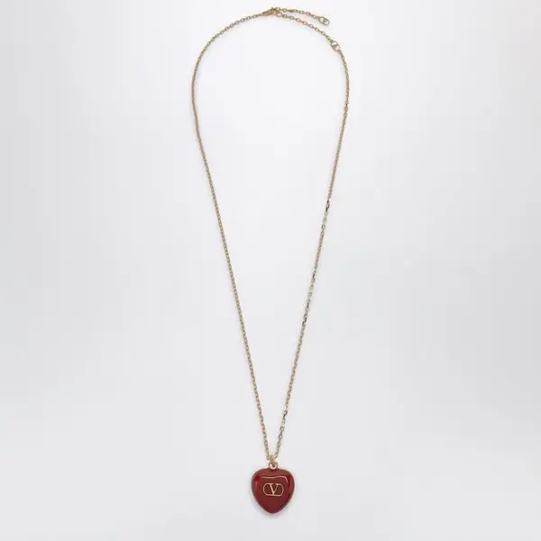 Valentino Garavani Coeur Royal Red Necklace - Silver