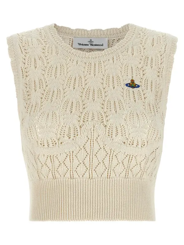 VIVIENNE WESTWOOD Knit Top - Cream