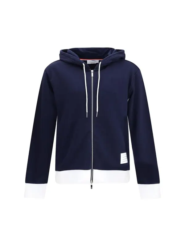 Thom Browne Cotton Hoodie - Blue