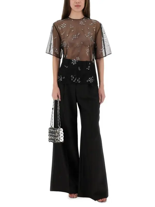 Rabanne Transparent Top With Applications