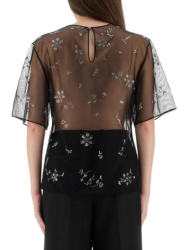Rabanne Transparent Top With Applications
