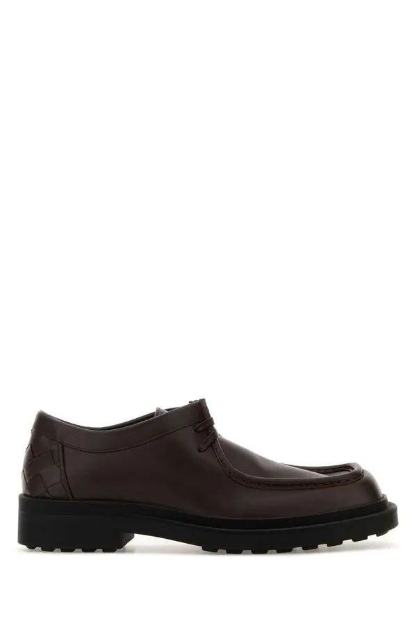 Bottega Veneta Dark Leather Ben Lace-up Shoes - Brown