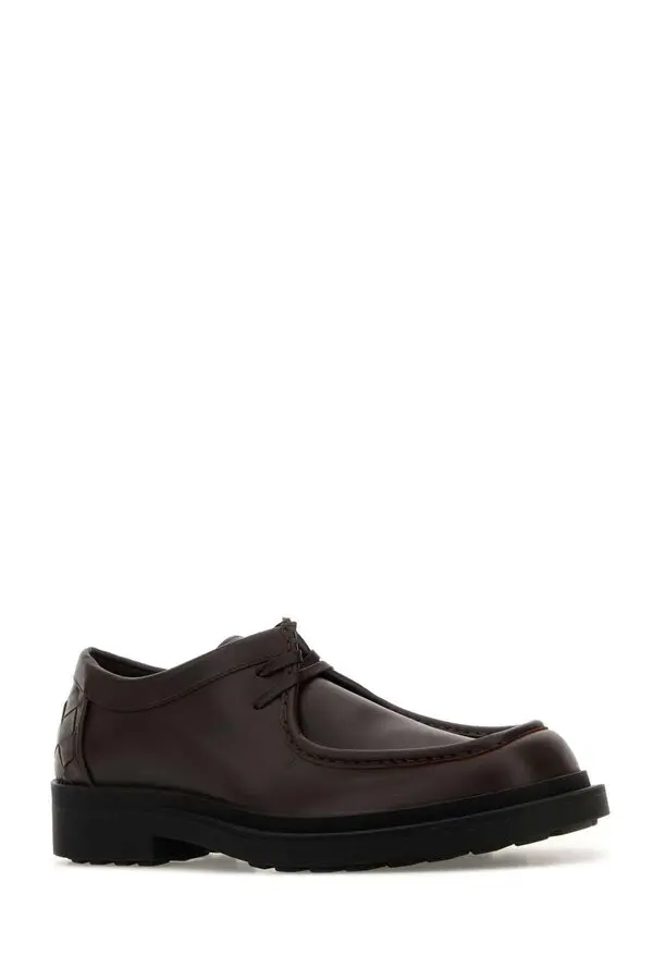 Bottega Veneta Leather Ben Lace-up Shoes - Brown