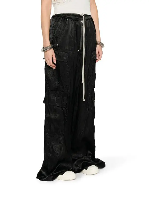 Rick Owens Wide Leg Cargo Pants - Black