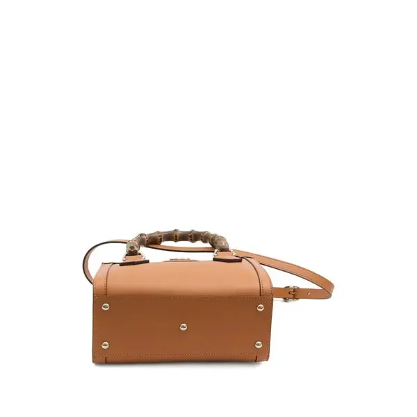Gucci Leather And Bamboo Tote Bag