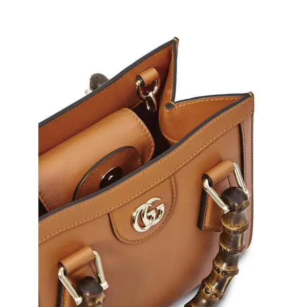 Gucci Leather And Bamboo Tote Bag