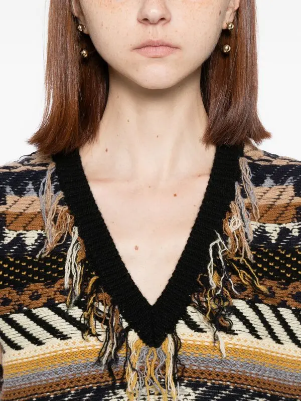 Celine Cashmere Jacquard Vest