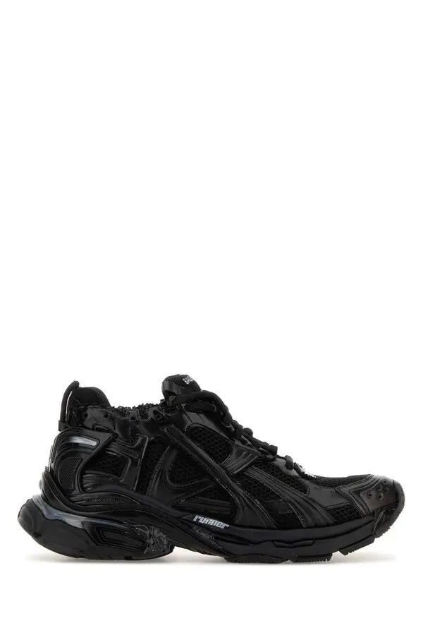 Balenciaga Mesh And Rubber Runner Led Sneakers - Black