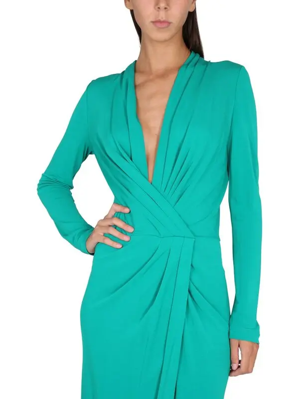 Alberta Ferretti V-neck Dress