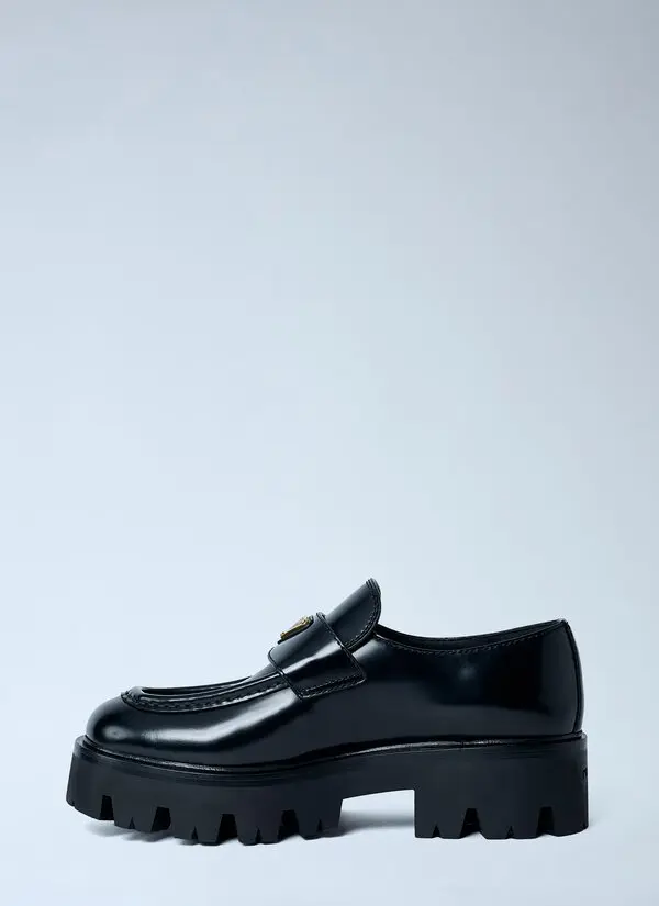 Prada Brushed Leather Loafers