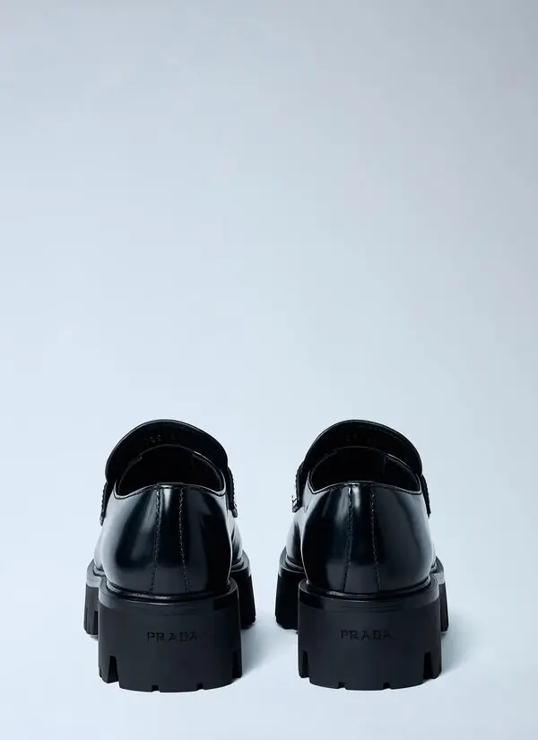 Prada Brushed Leather Loafers