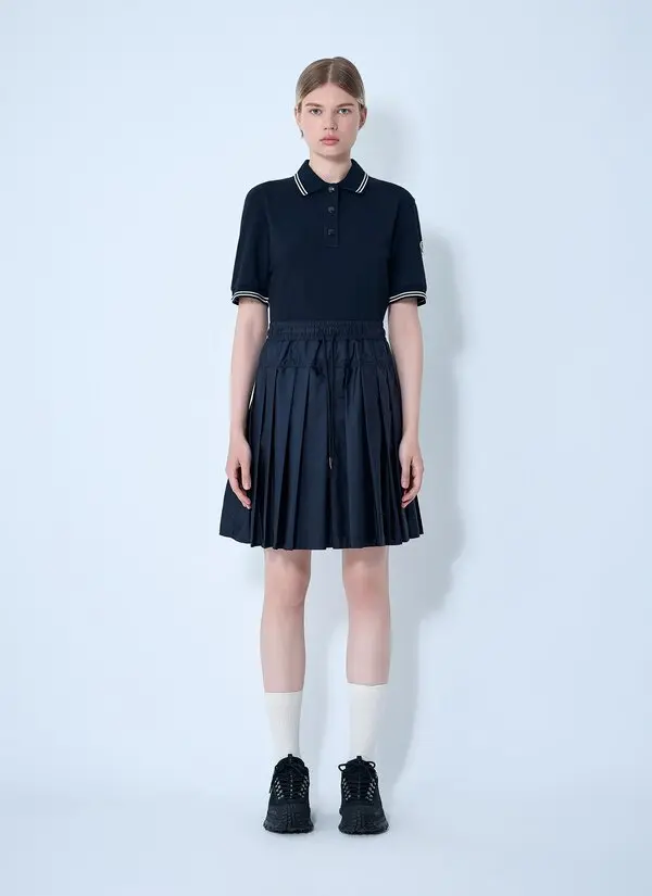 Moncler Piquet Polo Shirt Dress - Blue
