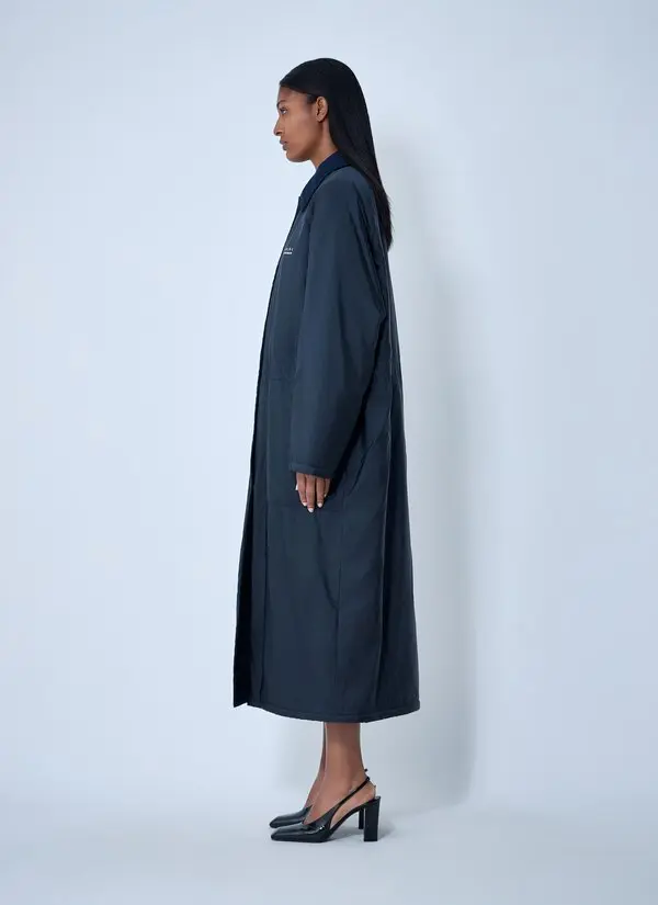 Prada Logo Print Long Coat