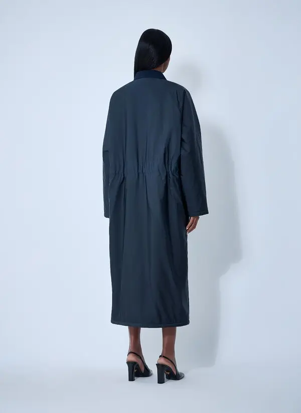 Prada Logo Print Long Coat