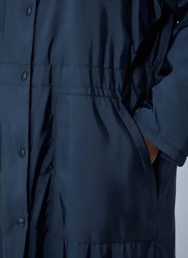 Prada Logo Print Long Coat