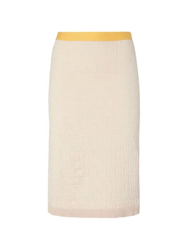 Fendi Cotton And Silk Blend Skirt - Multicolor