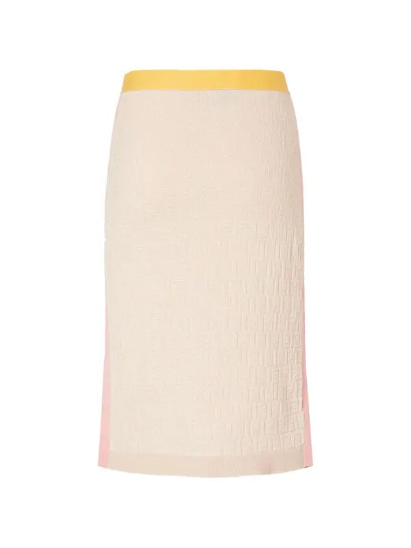 Fendi Cotton And Silk Blend Skirt - Multicolor