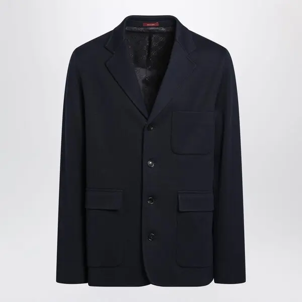 Gucci Blue Single-breasted Cotton Jersey Jacket