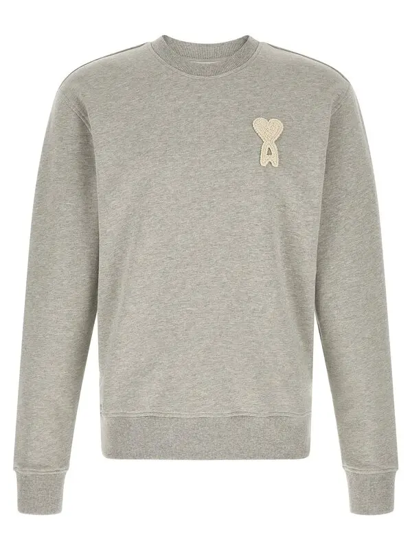 AMI Paris Amis De Coeur' Sweatshirt - Gray