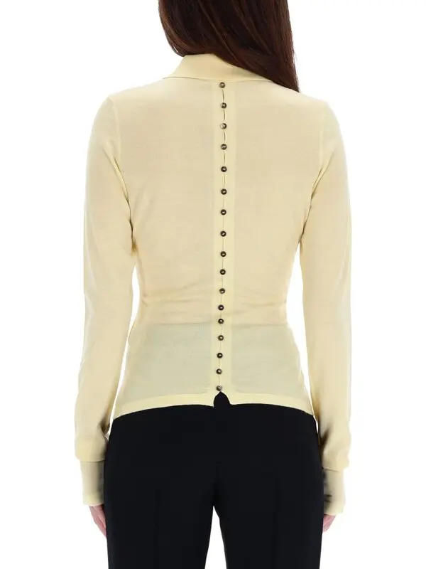 Jacquemus Knitted Polo - Yellow