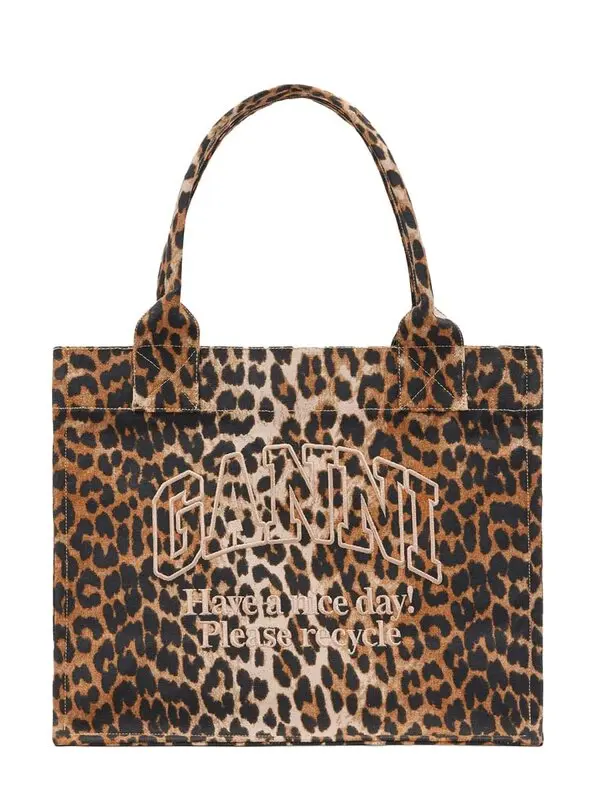 GANNI Large Logo Tote Bag - Multicolor
