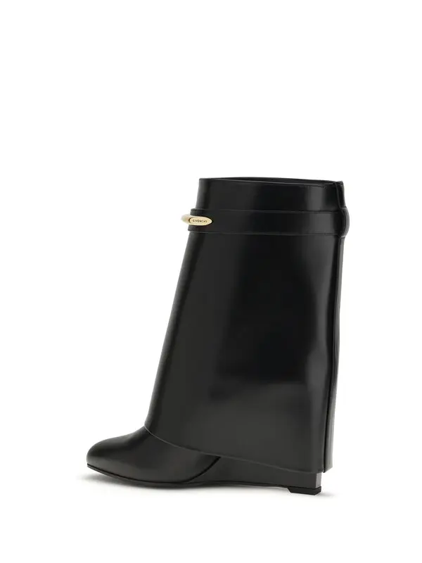 Givenchy Leather Shark Ankle Boots - Black