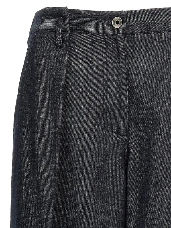 Brunello Cucinelli A-line Pleated' Pants