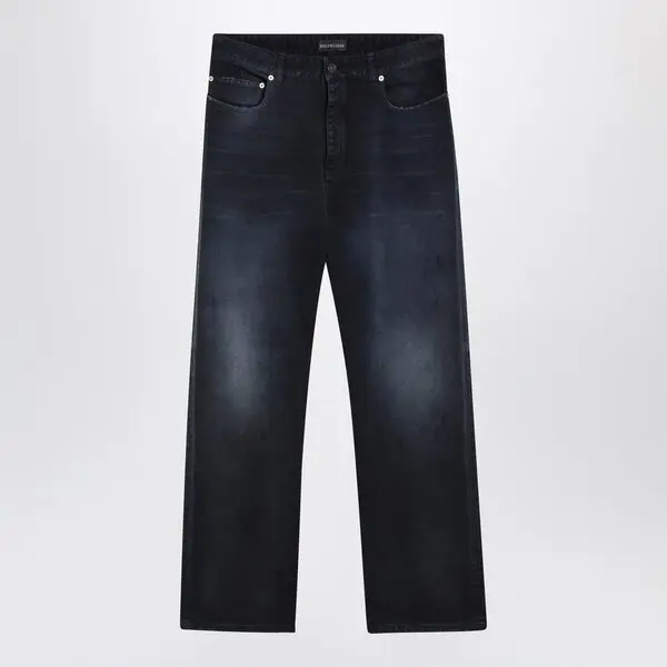 Balenciaga Wide-leg Washed-effect Jeans