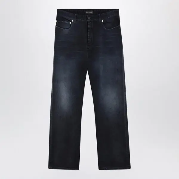 Balenciaga Wide-leg Washed-effect Jeans - Blue