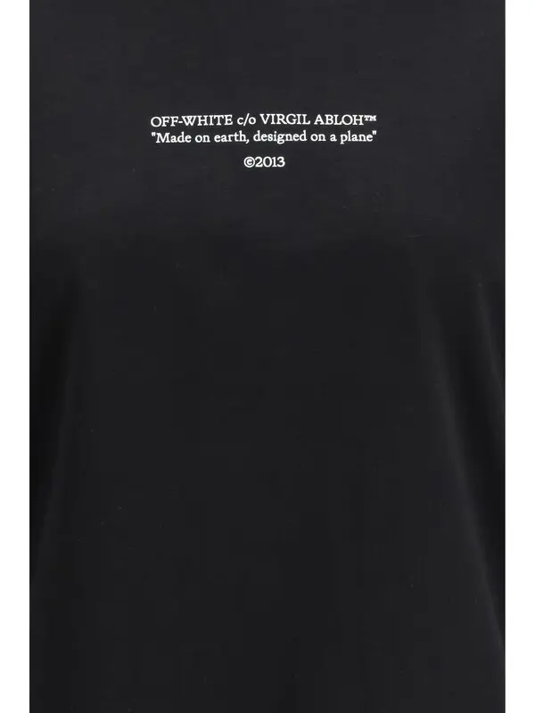 Off-White Made On Earth, Designed On A Plane T-shirt - Black