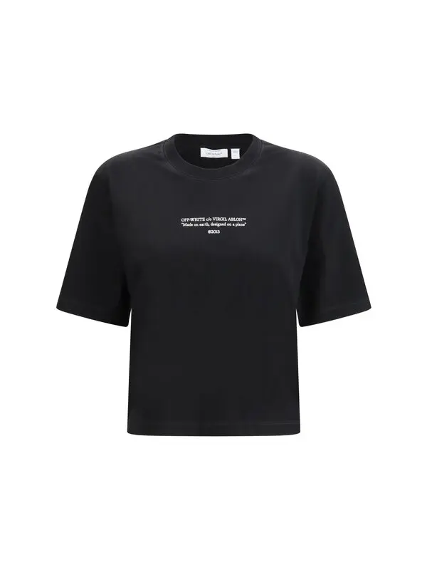 Off-White Made On Earth, Designed On A Plane T-shirt - Black